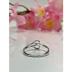 PERFECTJEWELZ Scissors Ring 925 Sterling Silver 8mm Casual Band Size 4