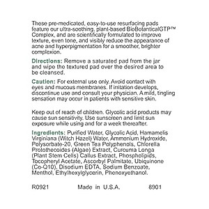 Replenix Glycolic Acid 10% Resurfacing Skin Peel, Medical-Grade Facial Peeling Pads for Discoloration & Acne (60 ct.)