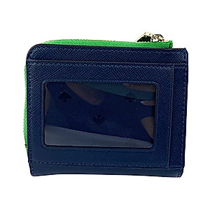 Kate Spade New York Staci Colorblock Small L-Zip Bifold Wallet in Verona Green Multi