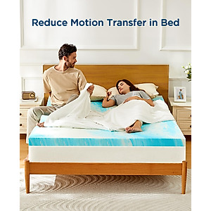 Dreamsmith 2-Inch Twin Size Memory Foam Mattress Topper, Cooling Gel Mattress Topper with Airflow Channels, Medium Softness & Ergonomic Support, CertiPUR-US & Oeko-TEX Certified
