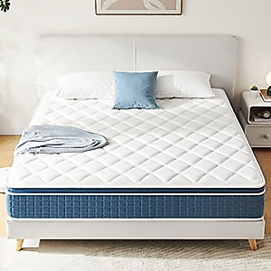 Jingxun Full Mattress, 10 Inch Hybrid Mattress with Gel Memory Foam,Motion Isolation Individually Wrapped Pocket Coils, Pressure/Back Pain Relief& Cooling Bed, Full Size