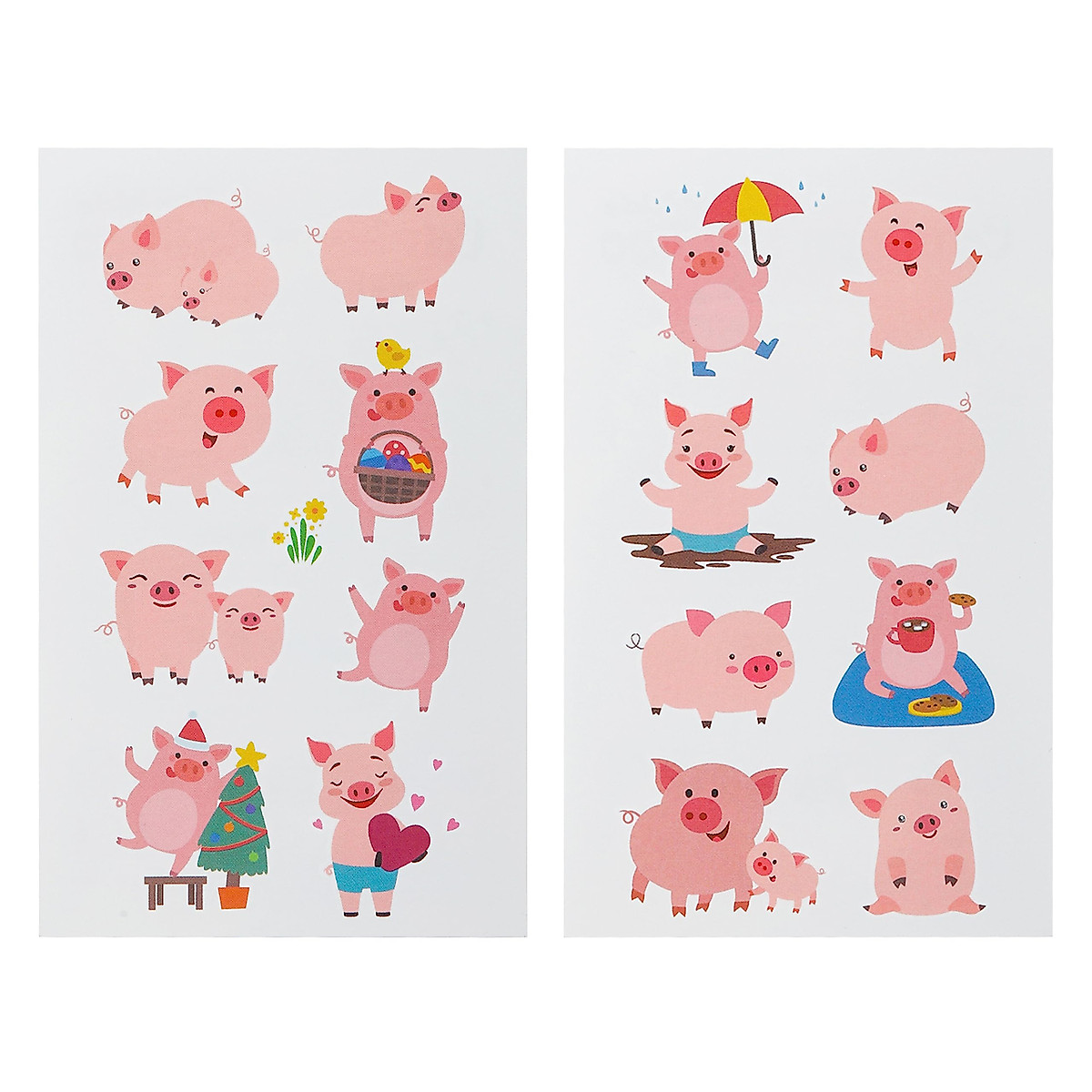 24 Sheets Pig Party Favors, Pig Birthday Decorations