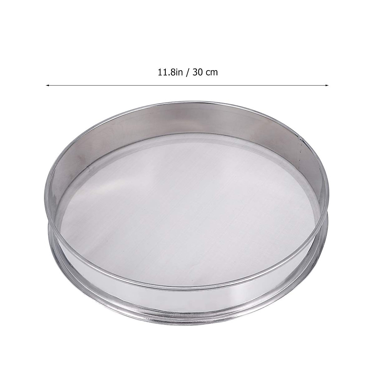 Hemoton Fine Mesh Sifter Herbal Pollen Sifter Shaker Extractor 150 Mesh Flour Sifter Sieve Micron Screen Stainless Steel Food Strainer for Home Bakery Shop Cocoa Powder 30cm