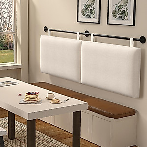 BSHOMGI King Headboard Wall Mounted Headboard King for Bed with Linen Upholstery and Button Tufted Hanging Headboard for Bedroom hanksgiving Day, Christmas for Family(Beige, King)