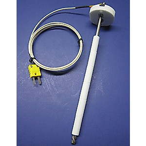 High Temperature k-Type Thermocouple Sensor Ceramic Kiln Furnace with Connector Plate and Hook up Cable 1999F 2372F 1300C CR-07