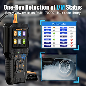 HUMZOR NC610 OBD2 Scanner，Car/Heavy Duty Truck Scanner Car Code Reader Diesel Diagnostic Tool, Full OBDII Function - 2 in 1 Auto & Truck Engine Light Clear Check Fault Diagnostic Scan Tool.