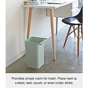 Yamazaki Home Como Plastic | Trash Can, One Size, Blue