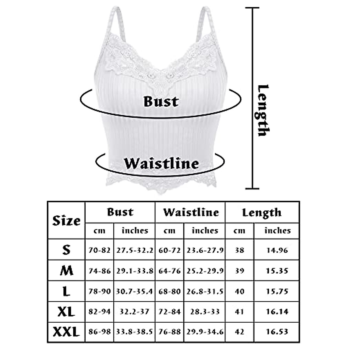4 Pcs Lace Y2k Tank Tops Fairy Grunge Clothes Y2k Crop Tops Lace Patchwork Tops Cami Ribbed Knitted Tank Tops for Women (Black, White, Skin, Gray, Large)