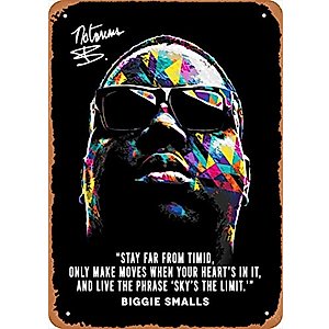 Artist2 Biggie Smalls Metal Tin Sign Poster Vintage Art Wall Decor 12 x 8 inch