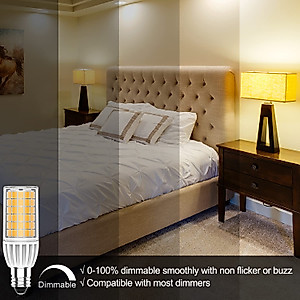 E11 LED Bulb Dimmable 5W, 60W E11 Halogen Bulb Replacement, UL CUL Listed, Warm White 3000K, E11 Bulb Mini Candelabra Base, JD T3/T4 360 Degree Beam Angle E11 Light Bulb for Indoor Lighting, 5Pack