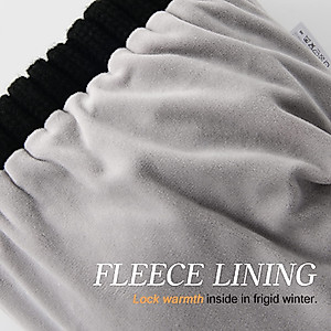 FURTALK Fleece Lined Cute Winter Beanie Hats for Women Girls Warm Knit Hats with Double Faux Fur Pom Poms