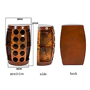 Floor-Standing Half of The Barrel Creative Decor Display Stand Stable Wine Cellar Storage Box J1028, PIBM