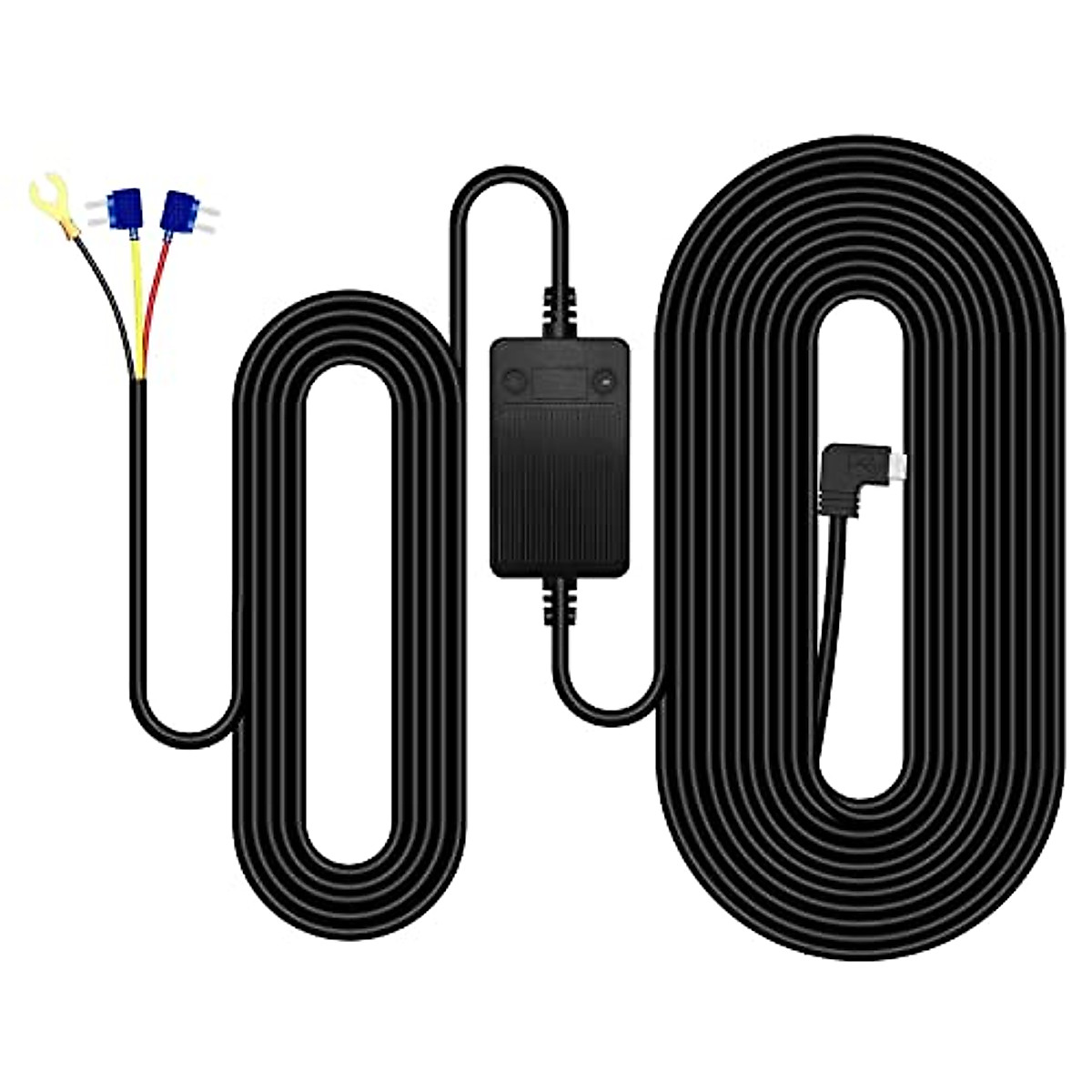 Dash Cam Adjustable Hardwire Kit, SPADE Micro USB-Port Hard Wire Kit for Dashcam