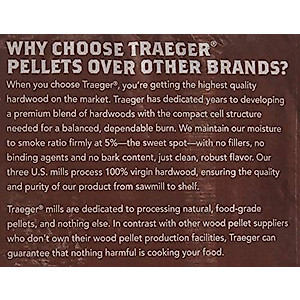Traeger Grills PEL331 Signature Blend 100% All-Natural Hardwood Pellets (20 lb. Bag) & Grills PEL318 Apple 100% All-Natural Hardwood Pellets - Grill, Smoke, Bake, Roast, Braise, and BBQ (20 lb. Bag)