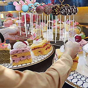 KETAWA Cake pop Stand,21 Hole Clear Acrylic Lollipop Holder, Lollipop Sticks Weddings Baby Showers Birthday Parties Anniversaries Halloween