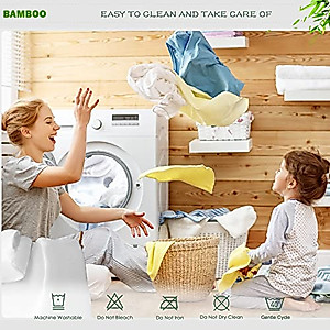 GRT Rayon Bamboo Waterproof Mattress Protector Cal King Size - 3D Air Fiber Cooling Mattress Cover Breathable Ultra Soft, Mattress Pad Noiseless Fits up to 26'' Deep Pocket Mattress Machine Washable