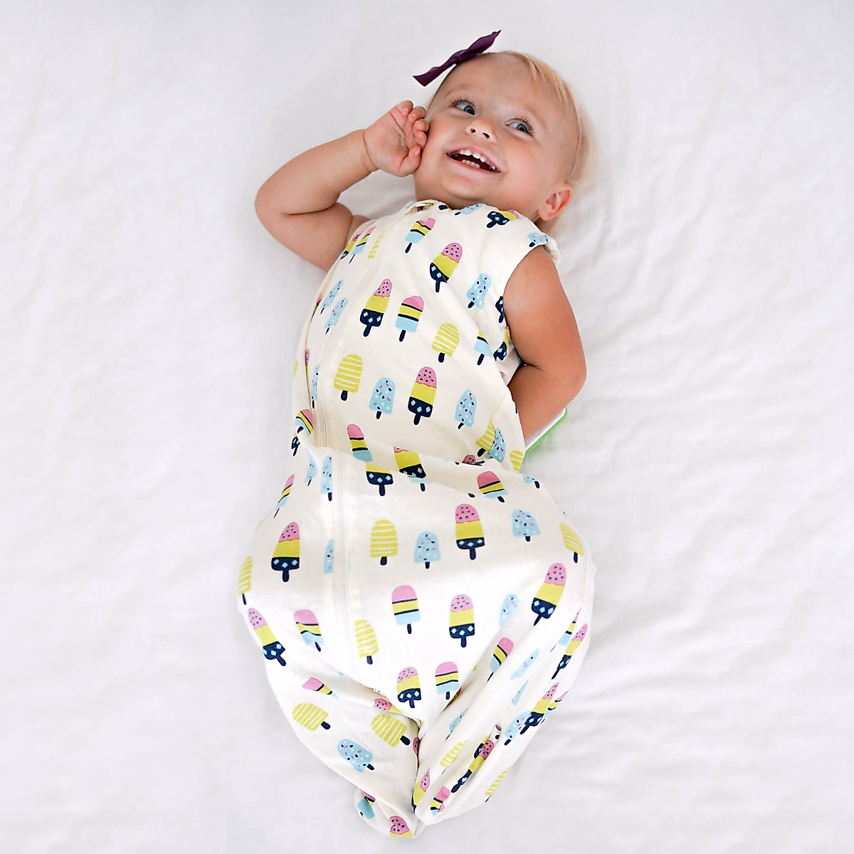 Babysoy Pattern Print Soy Tank Sleep Sack Wearable Blanket (6-12 Months, Fruits)
