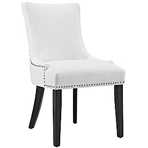Hawthorne Collections 20.5" Modern Faux Leather Dining Side Chair in White