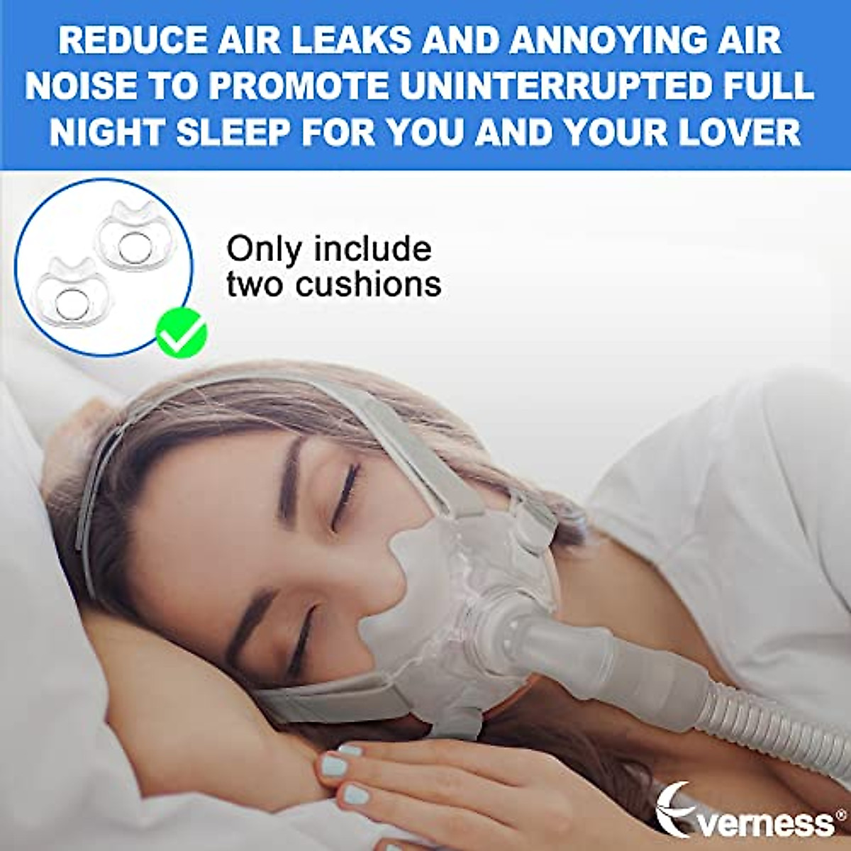 2 Packs Replacement Cushion (M) for F30, Reliable Seal & Comfortable Fit, Compatible with Original Frame, Excellent-Value & Durable Replacement Supplies by Everness (M)