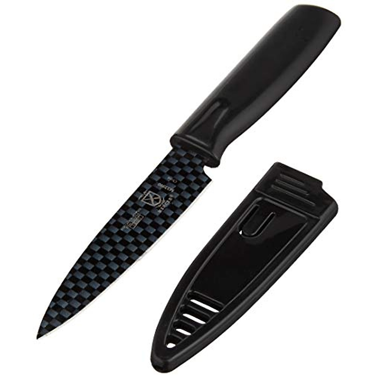 Mercer Culinary Non-Stick Paring Knife with ABS Sheath, 4 Inch, Black, 1 Pack