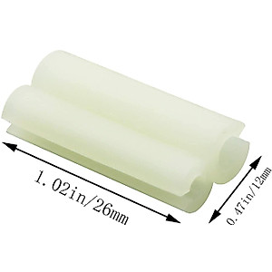 MEEYO 30pcs Fishing Glow Stick Clips Fishing Tube Connectors Rod Tip Glow Fluorescent Sticks Clip Holder for Rod Top Glow Stick Fixed