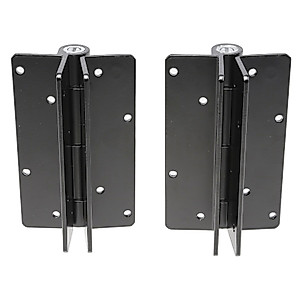 Gudwells Aluminum 5 3/4” Self Closing Metal Safety Gate Hinge for Residential Pool Safety Gate Aluminum Vinyl Iron Wood Gate, Self Closing Force Adjustable Spring Hinges (Sold as a Pair)