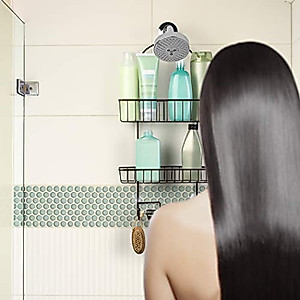 Richards Homewares Winston 3-Tier Shower and Bath Caddy with Soap Dish, 12.6 x 5.7 x 24-Inch, Bronze