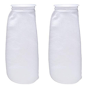 ALEGI Aquarium Filter Socks 4 inch by 14 Inch Long, 200 Micron - 4 Inch Ring Aquarium Felt Filter Bags - 10Pack