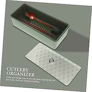 Zerodeko Diamond Cutlery Box utensil tray spoon organizer for kitchen drawers silverware tray flatware organizer plastic cutlery delicate cutlery organizer - clamshell drain box pp