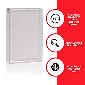 EVORETRO Action Figure Display Case for 6 in Star Wars Black Series Archive 50th Carded - 10 Pack - Clear 0.40 mm Thick PET Plastic Protective Box Case Storage - Keep Your Collection in Mint Condition