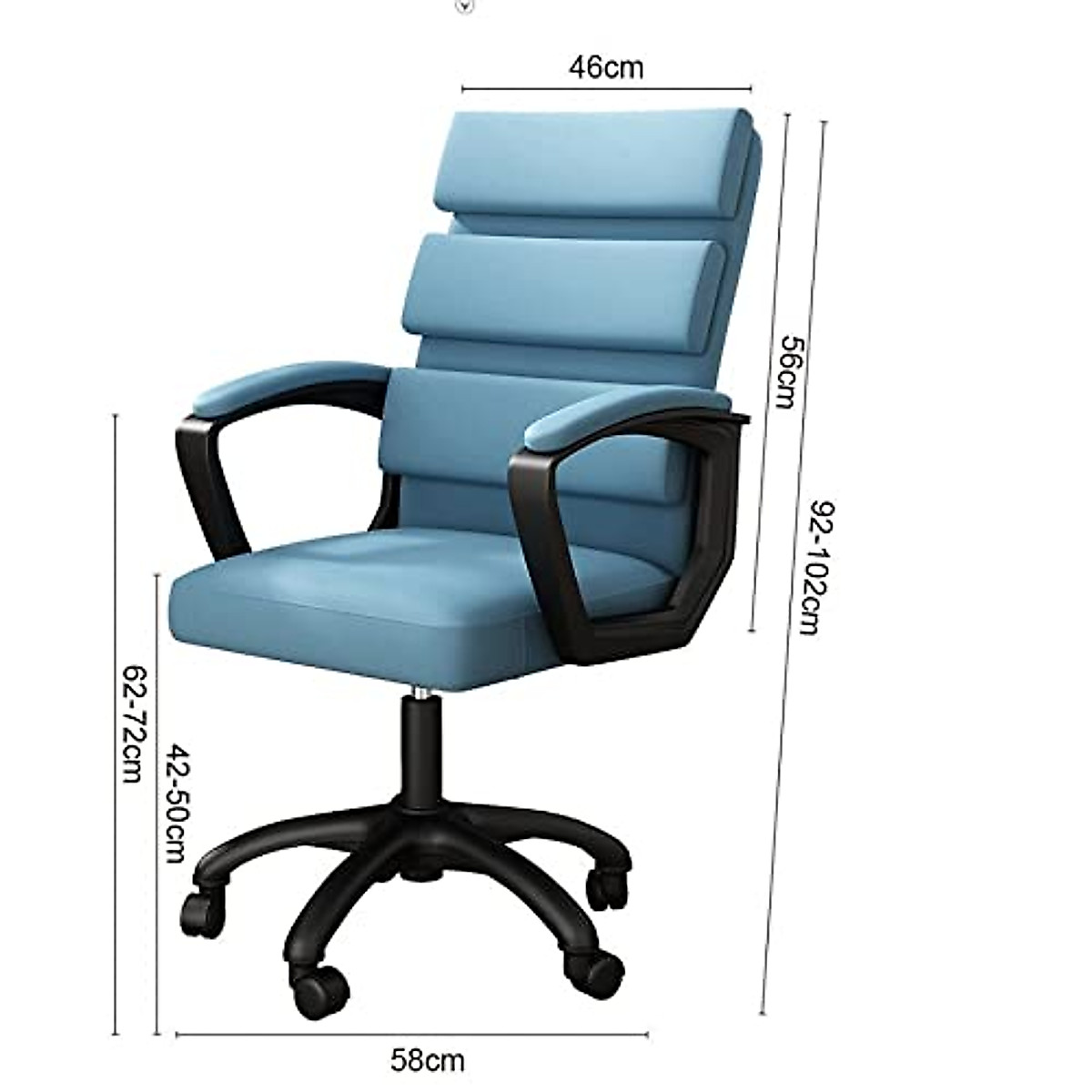 ZHAOLEI Computer Chair Backrest Leisure Chair Comfortable Stool Office Chair Long Student Study Chair Computer Chair (Color : D, Size : 1)