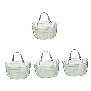 DOITOOL Desk Organizer 4pcs Storage Basket Storage for Kitchen Wall Basket Storage Vegetable Basket Fridge Organizer Wall Mount Organizer Baskets for Storage Plastic Storage Box Food
