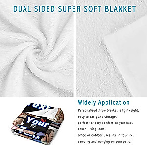 Custom Blankets with Photos, Custom Pet Photo Blankets, Bed Throw Blanket, Collage Picture Throw, from Kid or Adults Photos, for Family Friend Gift (10 Photos)