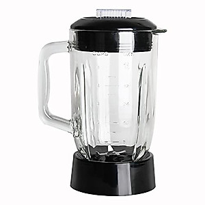 Anbige Replacement Parts 5-Cups Glass Jar with blade and collar,Compatible with Black&Decker Blender BL1110BG/ BL1120BG/ BL1130SG/ BL1220GG/ BL1210RG/ BL1230SG/ BL1820SGM