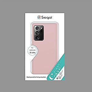 E Segoi Samsung Galaxy Note 20 Ultra Case, Liquid Silicone Gel Rubber Shockproof Case Soft Microfiber Cloth Lining Cushion Compatible with Samsung Note 20 Ultra 6.9inch (Pink Sand)