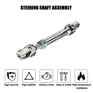 Lower Intermediate Steering Column Steering Shaft w/U-Joint Coupler Fits for 2009-2014 Ford F150, 2007-2014 Expedition and Lincoln Navigator Replaces 8L1Z-3B676-A 8L1Z3B676A