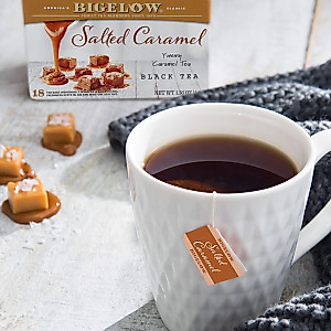 Bigelow Tea Salted Caramel Black Tea, Caffeinated, 18 Count (Pack of 6), 108 Total Tea Bags
