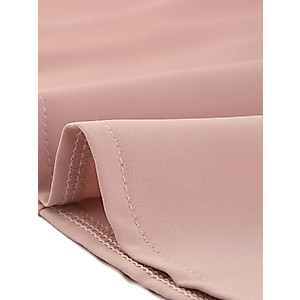 Allegra K Women's Peter Pan Collar Shirt Long Sleeve Elegant Button Down Work Blouse Medium Pink