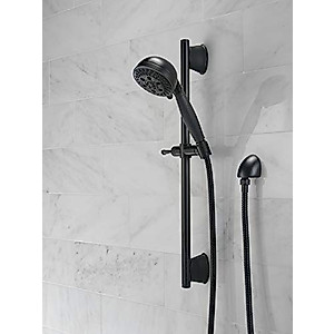 DELTA FAUCET 51559-BL H2Okinetic Slide Bar Hand Shower Handshower, Matte Black