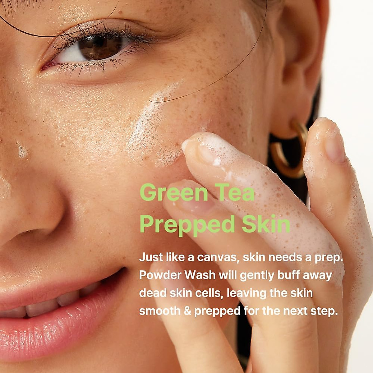 BY WISHTREND] Green Tea & Enzyme Powder Face Wash, All-in-one, Hydrating daily facial cleanser and Gentle exfoliator for pores and blackheads (3.88 Ounce (Pack of 1))