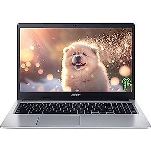 acer Chromebook 315 15.6 Inch FHD Touchscreen Laptop for College Students, School, Intel Celeron N4020, 4GB DDR4 RAM, 64GB eMMC, Chrome OS, LED Backlit Touch Display, Silver, PCM