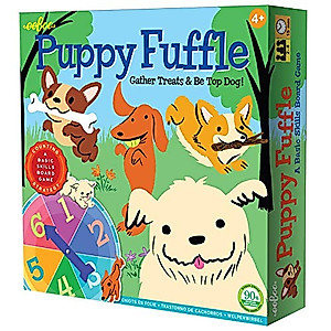 eeBoo: Puppy Fuffle Board Game, Develops Counting, Patience and Problem Solving Skills, A Basic Skills Board Game, Perfect for Ages 4 and up, for 2 to 4 Players