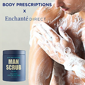 Body Prescriptions Body Scrub for Men- Ultimate Exfoliating Scrub Infused with Tea Tree, in Jar with Twist Top