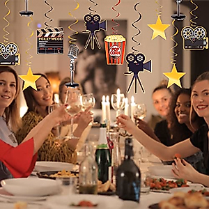 Movie Night Party Supplies Hanging Decorations - 30pcs Hollywood Movie Theme Party Decorations