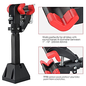 NATGAI Bike Repair Stand, Foldable Heavy Duty Wall Mount Bike Repair Stand Bicycle Maintenance Rack Workstand, Adjustable Removable Home Bicycle Maintenance Stand for Variety of Bikes