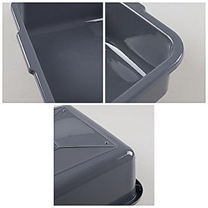 Tstorage 8 Liter Commercial Bus Tub, Plastic Bus Utility Box, 5 Packs