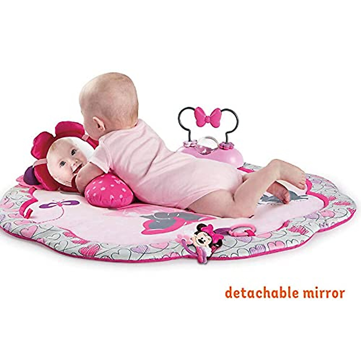 Bright Starts Disney Baby Minnie Mouse Garden Fun Activity Gym Play Mat with Melodies, Ages Newborn +