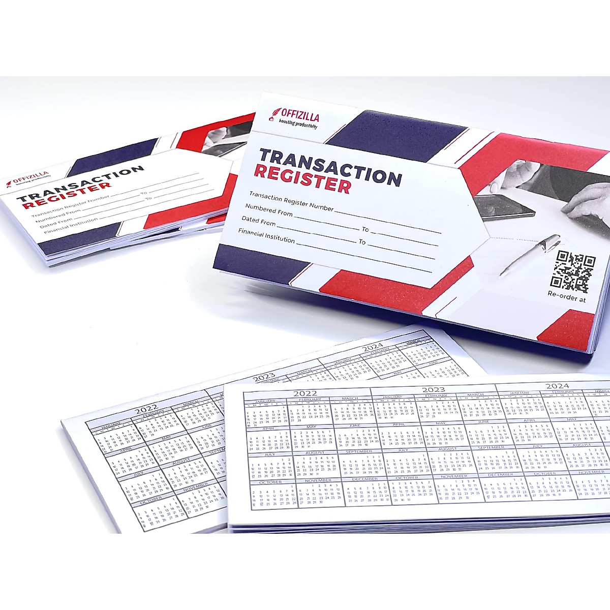 12 Check Registers for Personal Checkbook with Thicker No Bleed Paper, 6 x 3-Inches – Easy to Read and Portable Checkbook Register for Personal or Business Log, Deposit, Credit & Saving Bank Account