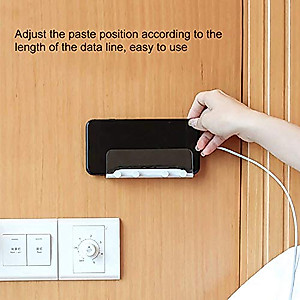 AXBUS Wall Mount Phone Holder,Wall Key Hooks Holder,Adhesive Bedside Shelf,Kitchen Wall Mount Shower for Smartphones,Phone Wall Mount for Bedroom,Kitchen and Living Room,2 Pack