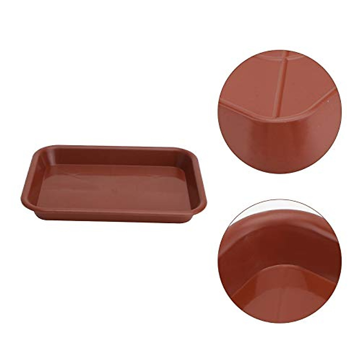 YARNOW Water Indoors Office Plant Square Plate Red Living Pot Indoor Flowerpot Bonsai Plants Outdoor Drips Tray, Decor Holder Potted for Gardening Balcony Round Tray Round Tray Round Tray